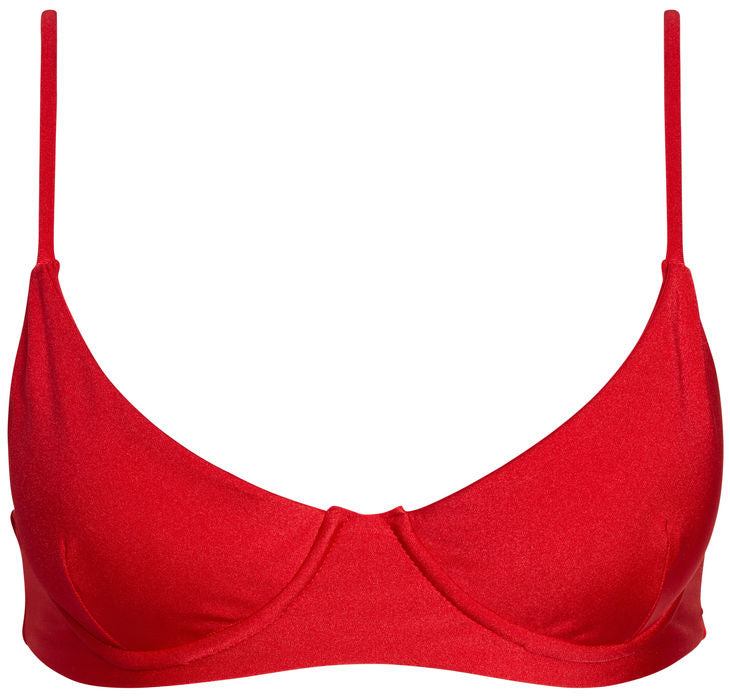 Red Underwire Bra Top – DOLL Swimwear